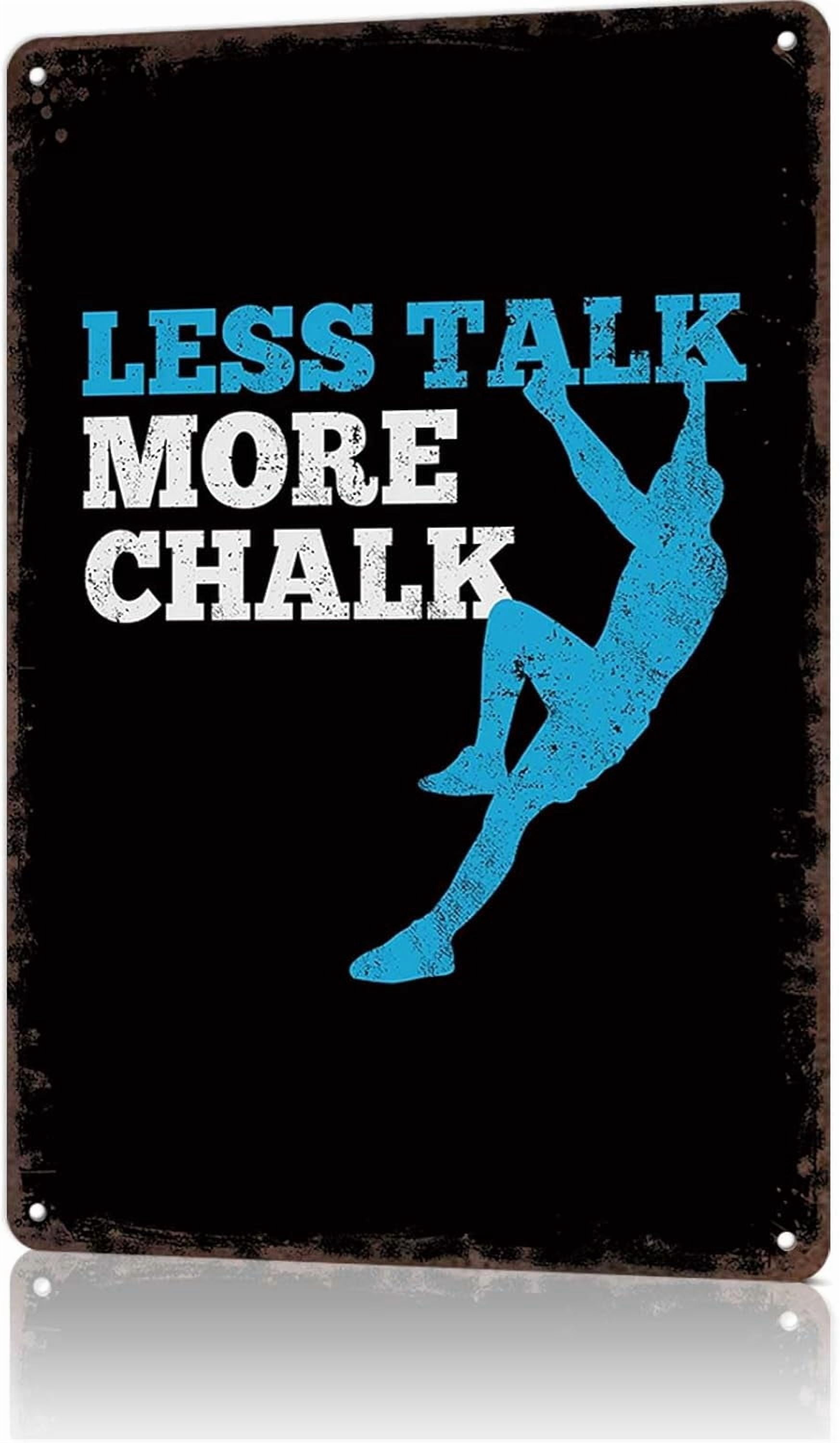 Vintage Inspirational Metal Sign Climbing Bouldering Climbe Workout ...