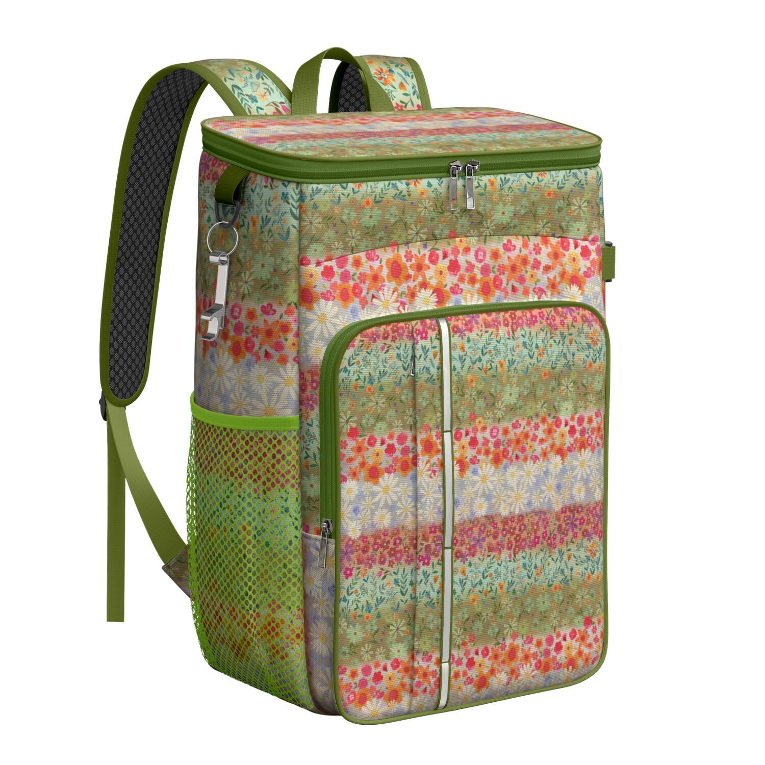 Vintage Inspired Insulated Backpack Cooler – Leak Proof Lunch Bag with ...