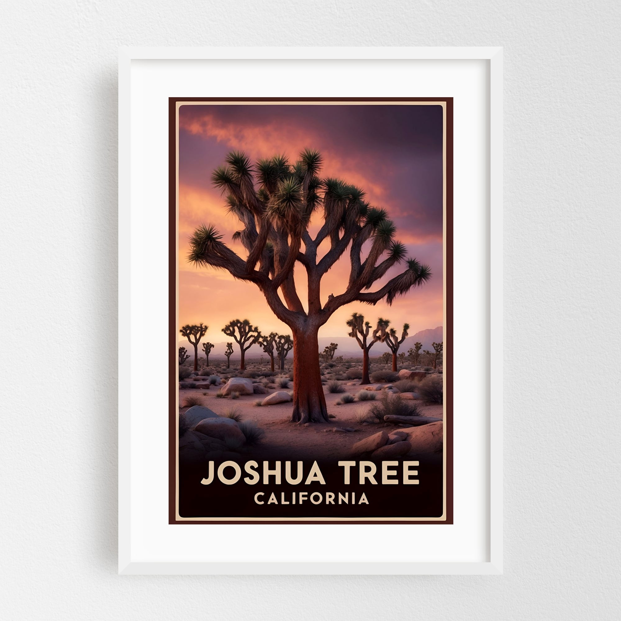 Vintage-Inspired Joshua Tree Illustration | Retro Desert Art Print ...