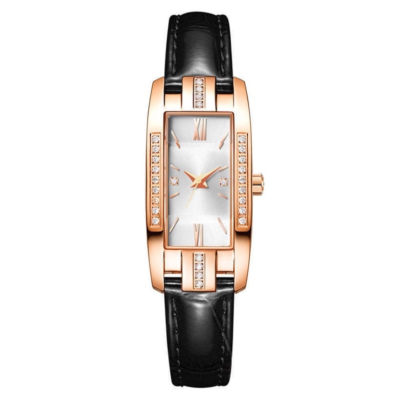 "Vintage - Inspired Petite Square Ladies' Watch: Diamond - Embellished ...