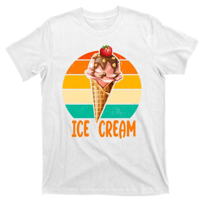 Vintage-Inspired Retro Ice Cream Cone Design Themed T-Shirt - Walmart.com