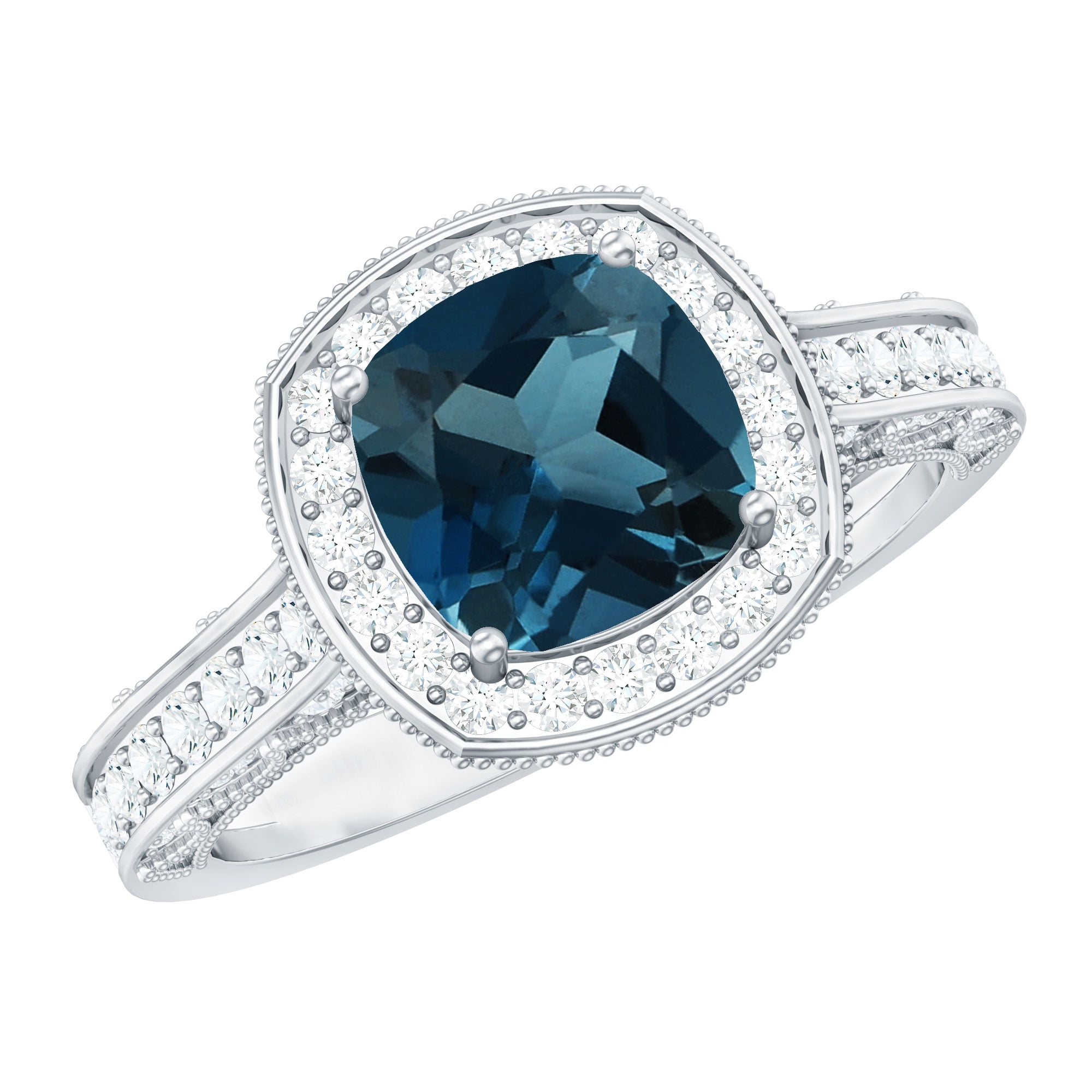 Rosec Jewels Vintage Inspired Ring - London Blue Topaz Ring with ...