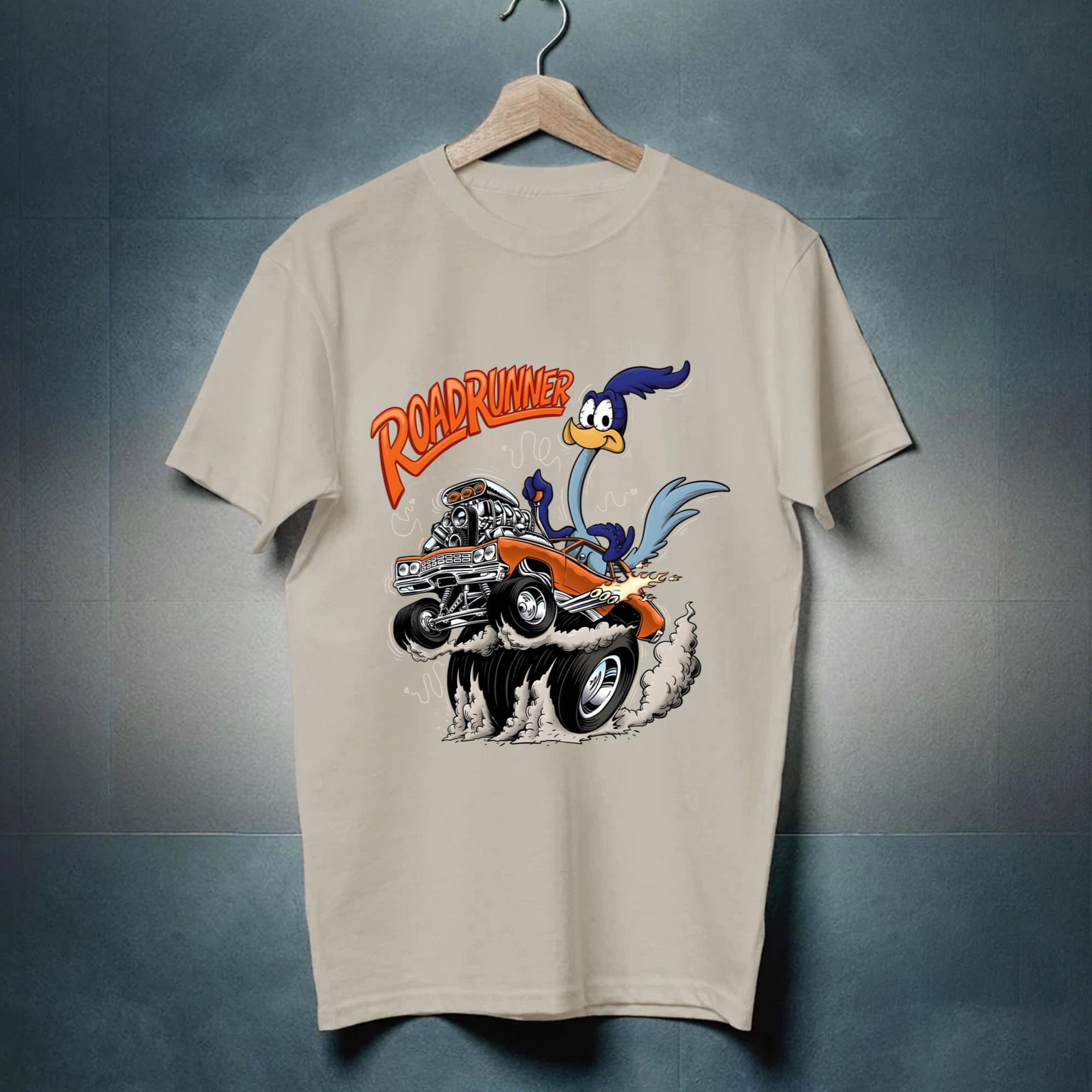 Vintage-Inspired Road Runner Shirt Classic Cartoon Art Soft Cotton ...