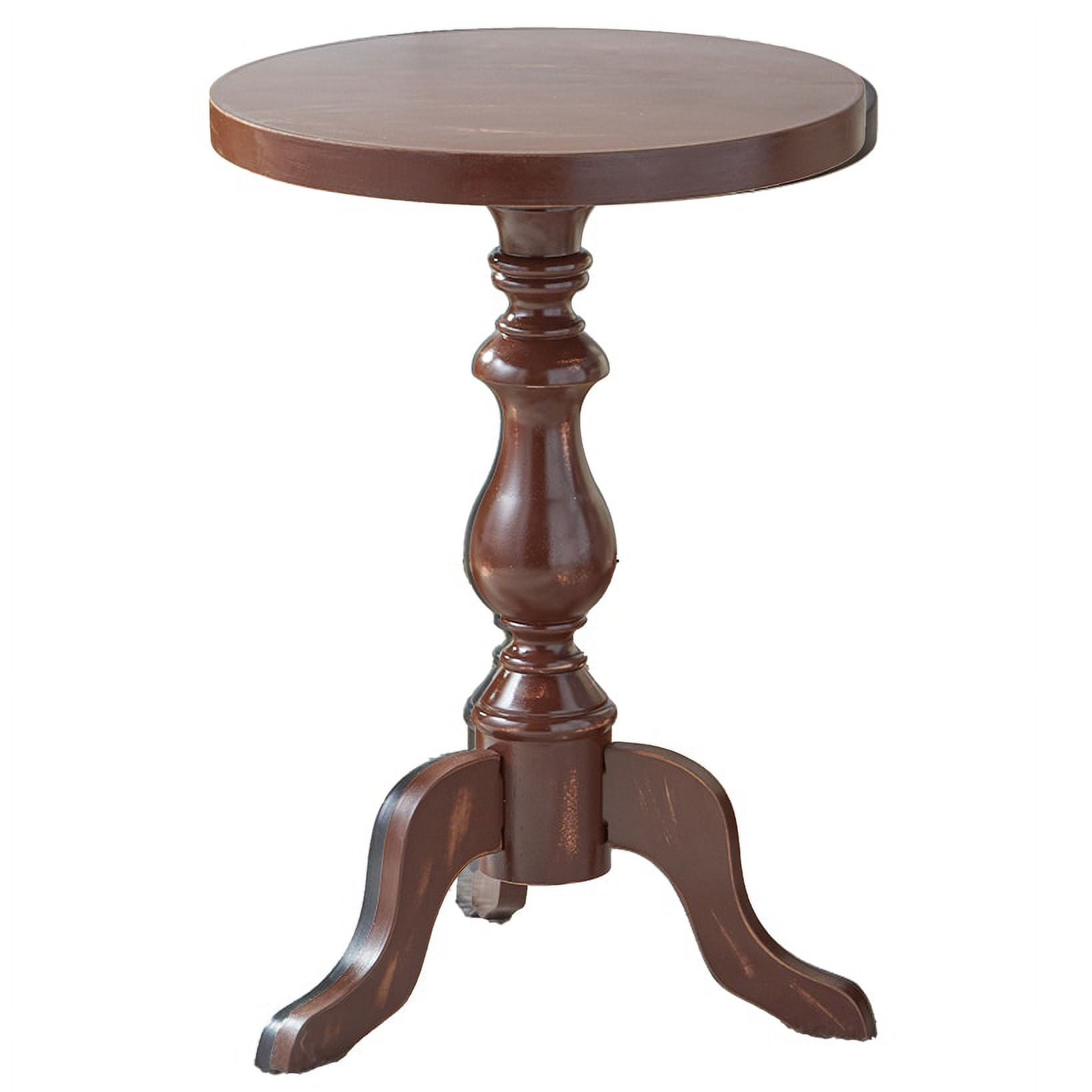 Retro Vintage-Inspired Single Small Round Accent Table with Three Legs ...