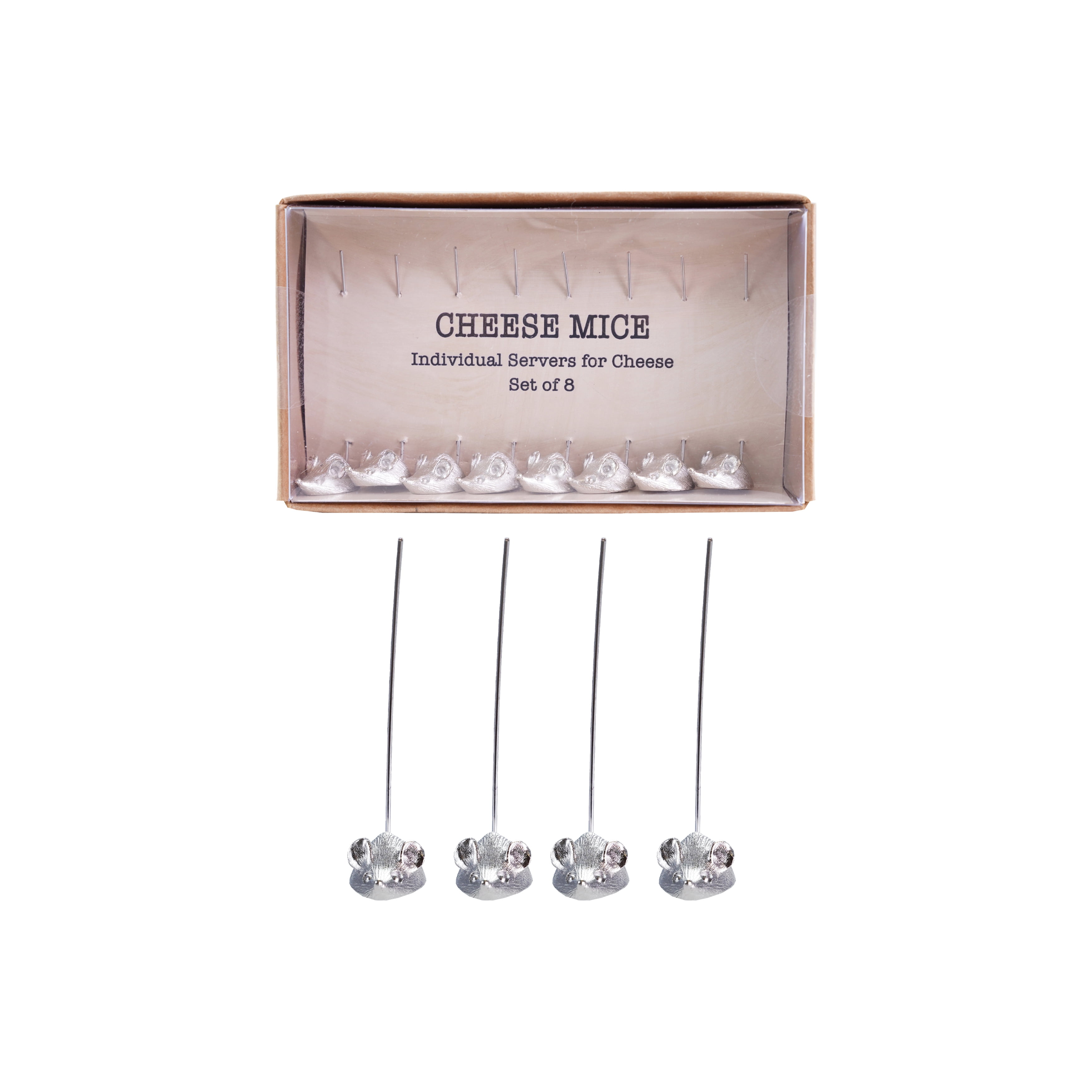 Creative Co-Op 8-Piece Zinc Alloy Appetizer Picks with Mouse Design ...