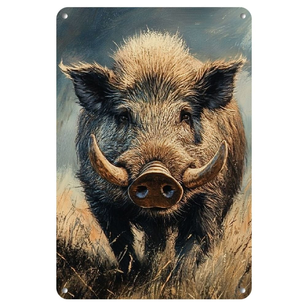 Vintage-Inspired "Warthog" Metal Iron Sign 8"x12" - Rustic Wall Decor ...