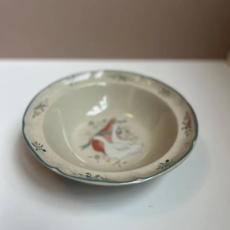 Vintage International “Marmalade” Goose Pasta Bowl • 9″ Speckled ...