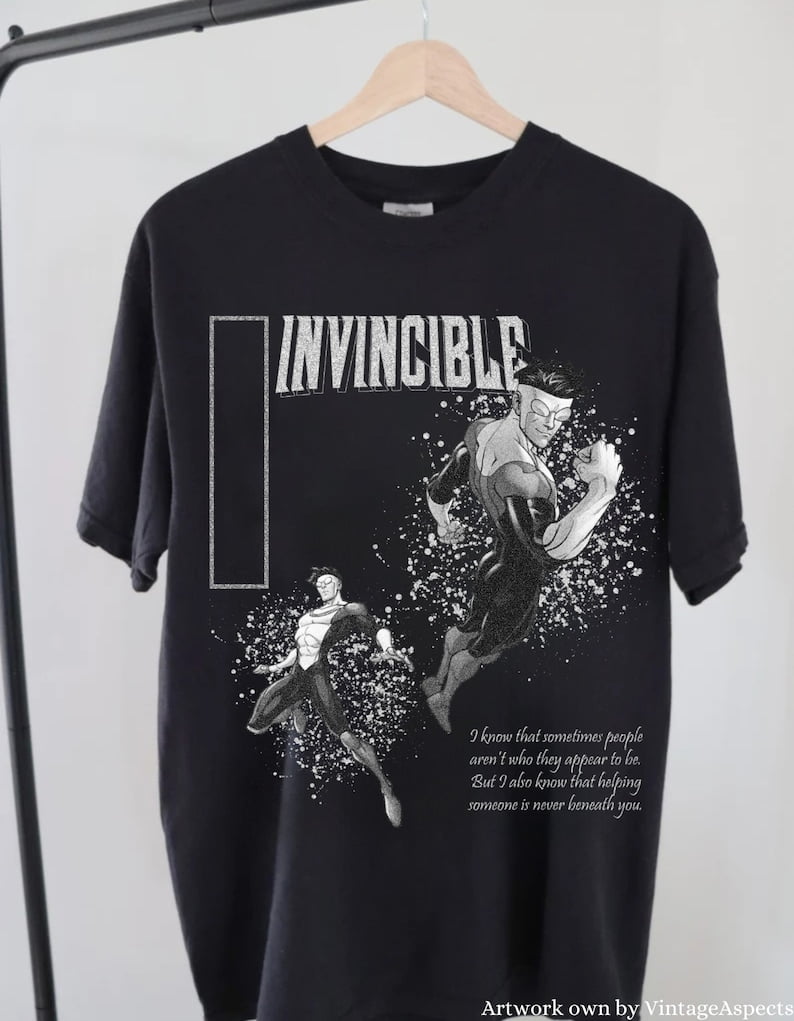Vintage Invincible Shirt, FRONT, invincible omni man mark grayson and ...