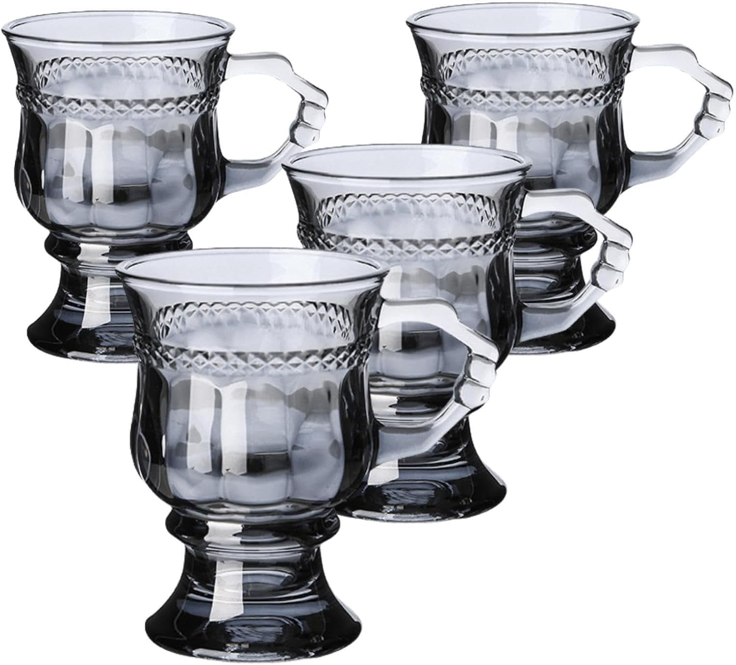 Vintage Irish Coffee Mugs, Crystal Clear Irish Coffee Glass with Handle ...