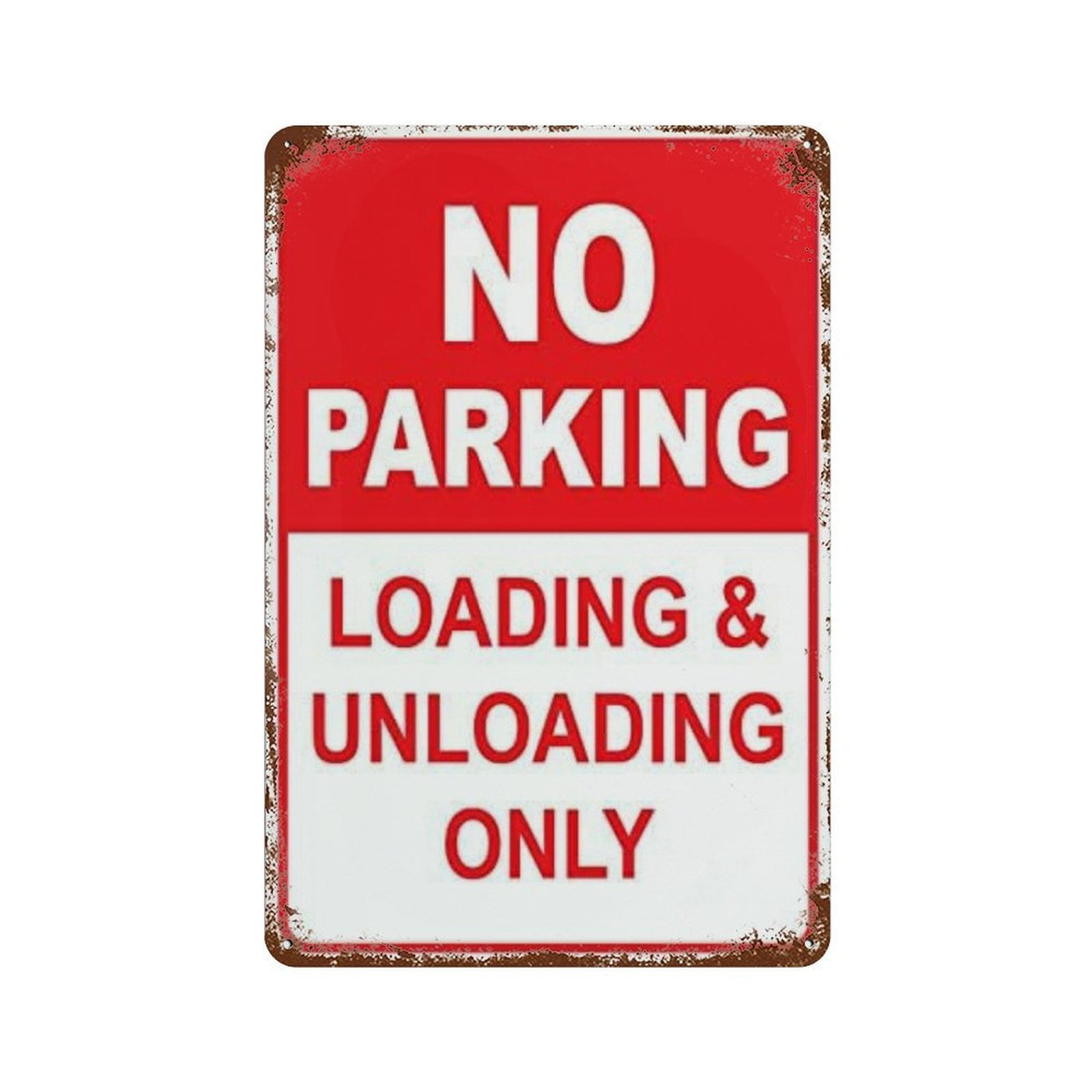Vintage Iron Hanging Plate Vertical No Parking Loading & Unloading Zone ...