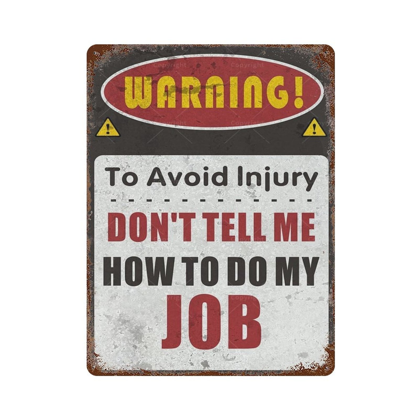 Vintage Iron Hanging Plate Vertical Warning, To Avoid Injury, Don’t ...