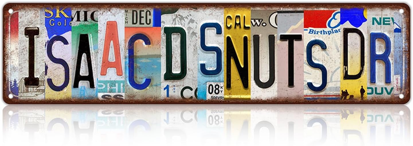 Vintage Isaac D Snuts Dr Wall Decor Street Signs Metal Tin Signs 4"x16 ...