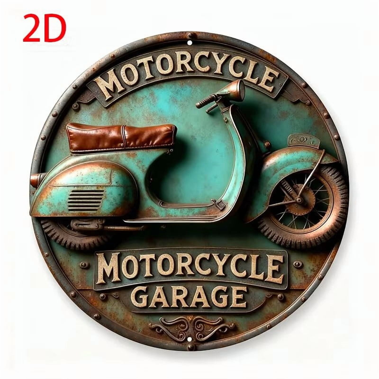 Vintage Isle of Man TT Races 2D Flat Metal Decor - 8x8" Round Aluminum ...