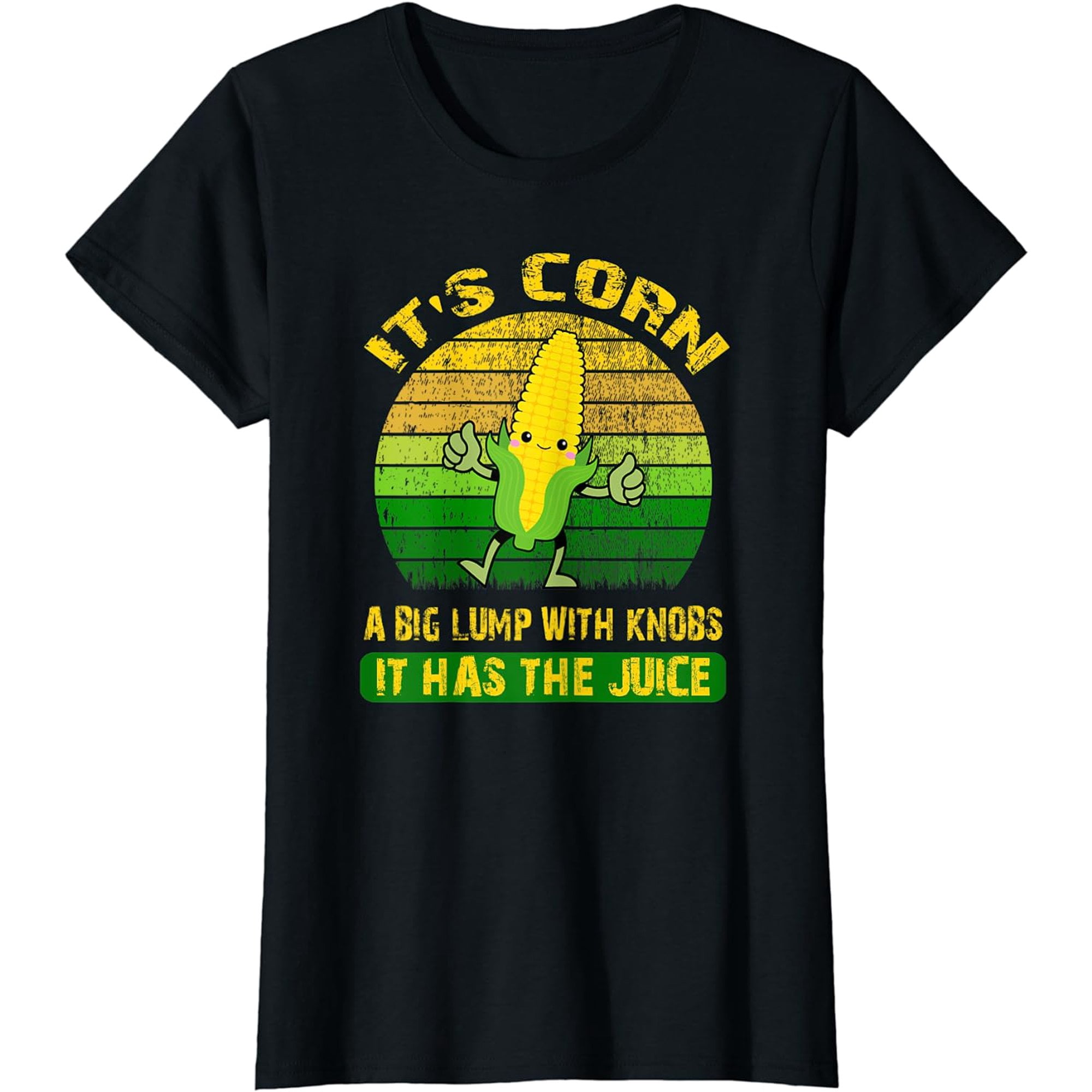 Vintage It’s Corn It Has The Juice Funny Corns Men Women Short Sleeve T ...