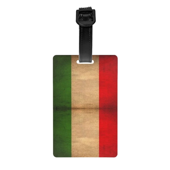 Vintage Italian Flag Luggage Tag Name Id Card Suitcase Labels ...