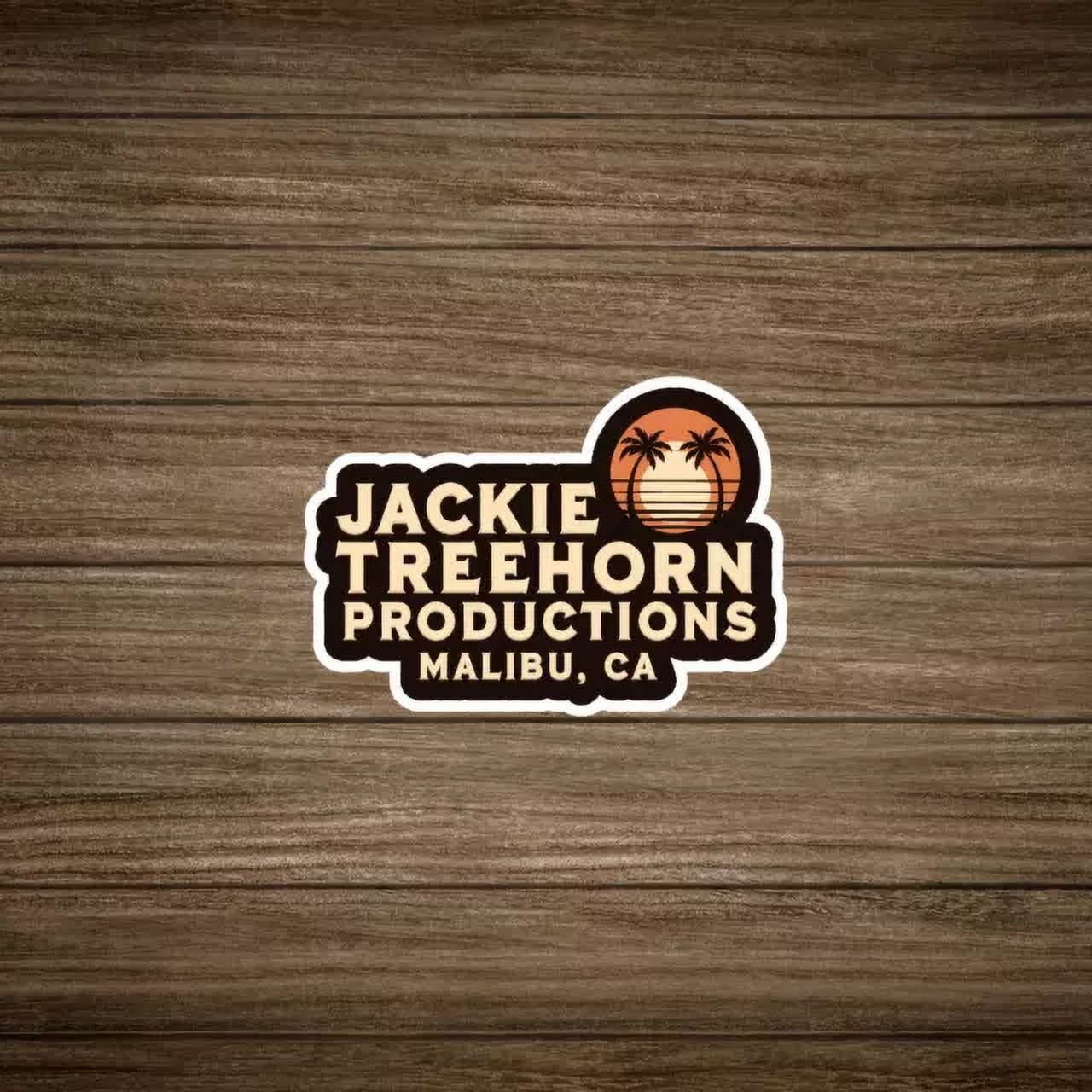 Vintage Jackie Treehorn Productions Sticker - Retro 70S Inspired Movie ...