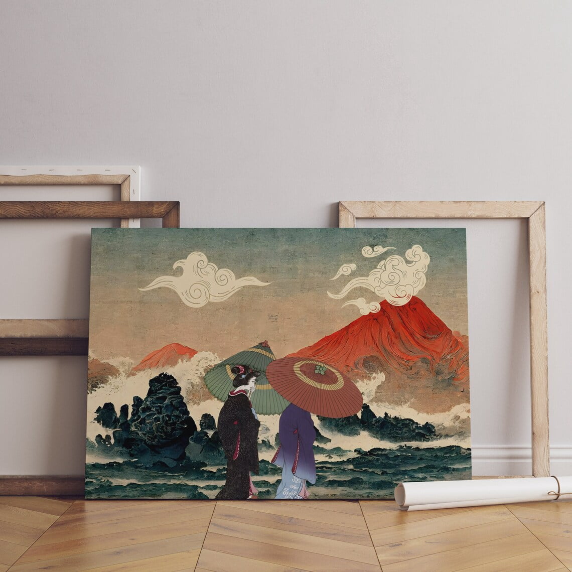 Vintage Japanese Classic Altered Wall Art, Unframed Canvas Size 8x12 ...
