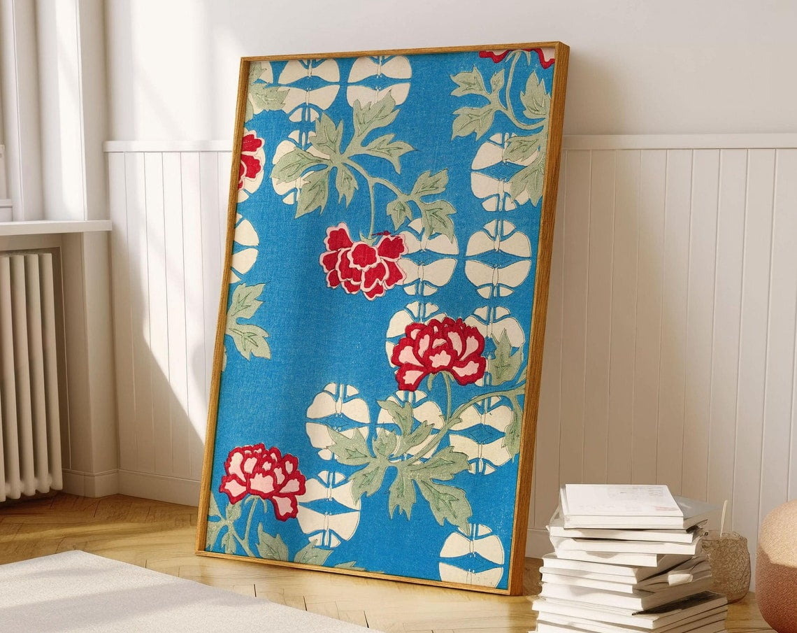 Vintage Japanese Floral Exhibition Art Print By Korin Furuy - Gallery ...