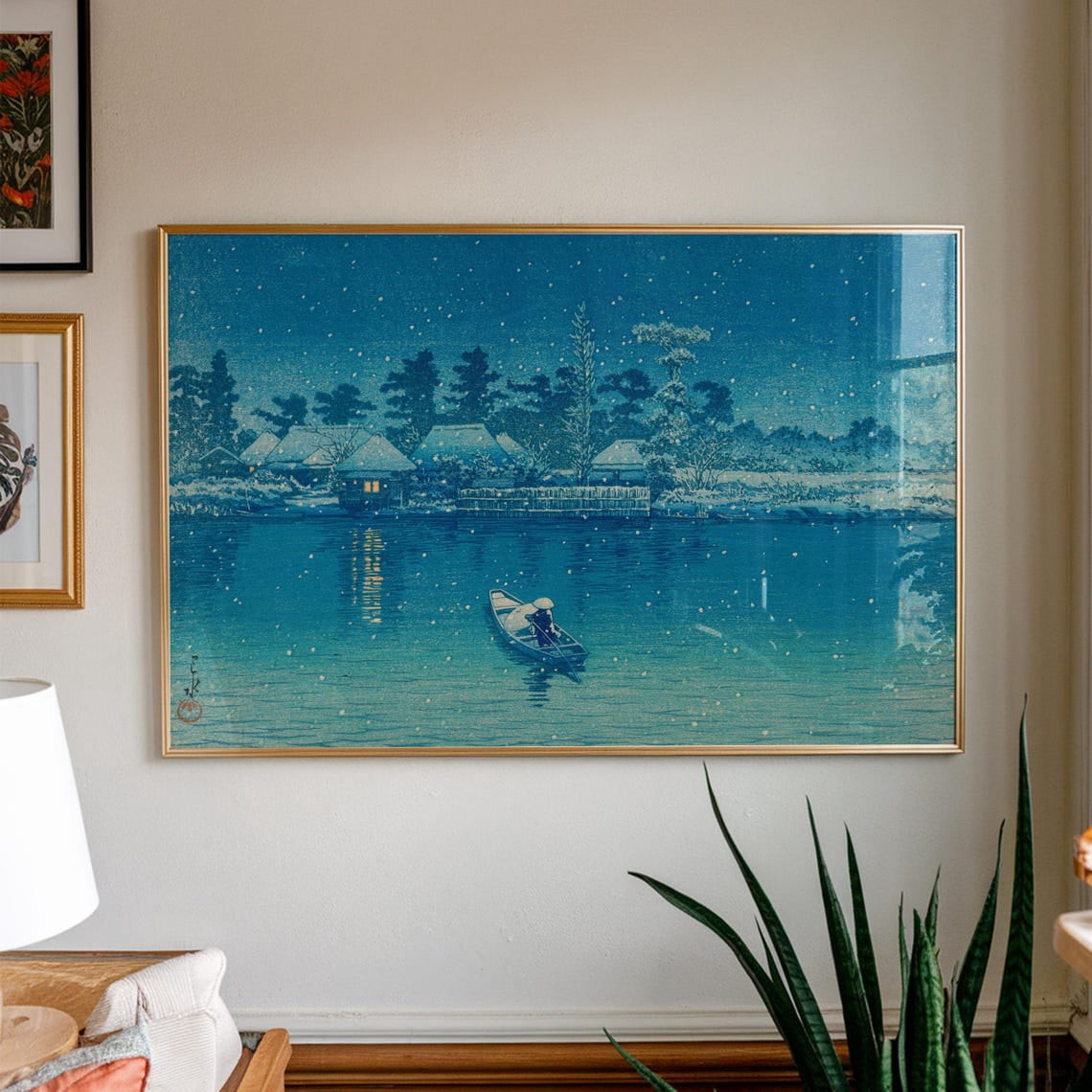 Vintage Japanese Poster, Ushibori By Kawase Hasui, Japanese Art, Living ...
