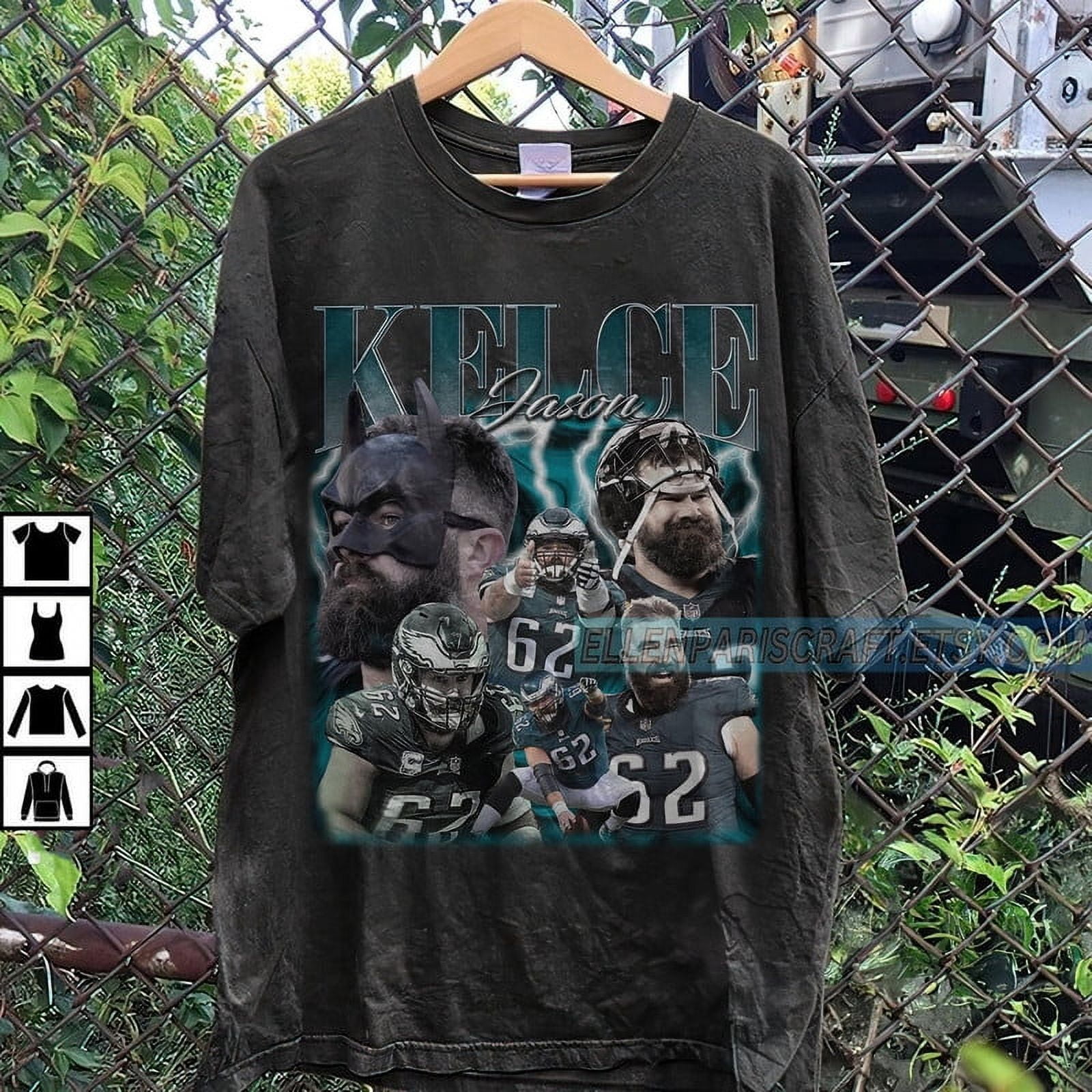 Vintage Jason Kelce T-Shirt, Football T-Shirt, Classic 90s Graphic Tee ...
