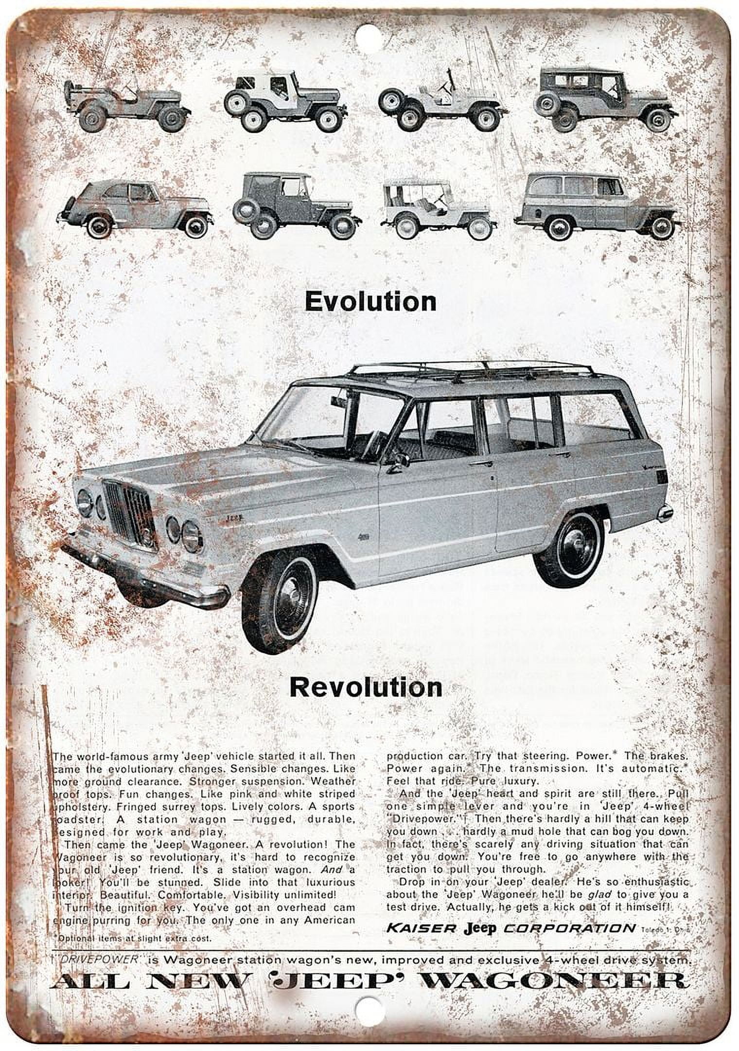 Vintage Jeep Automboile Advertisement -Retro Look Metal Sign - Jumbo 10 ...