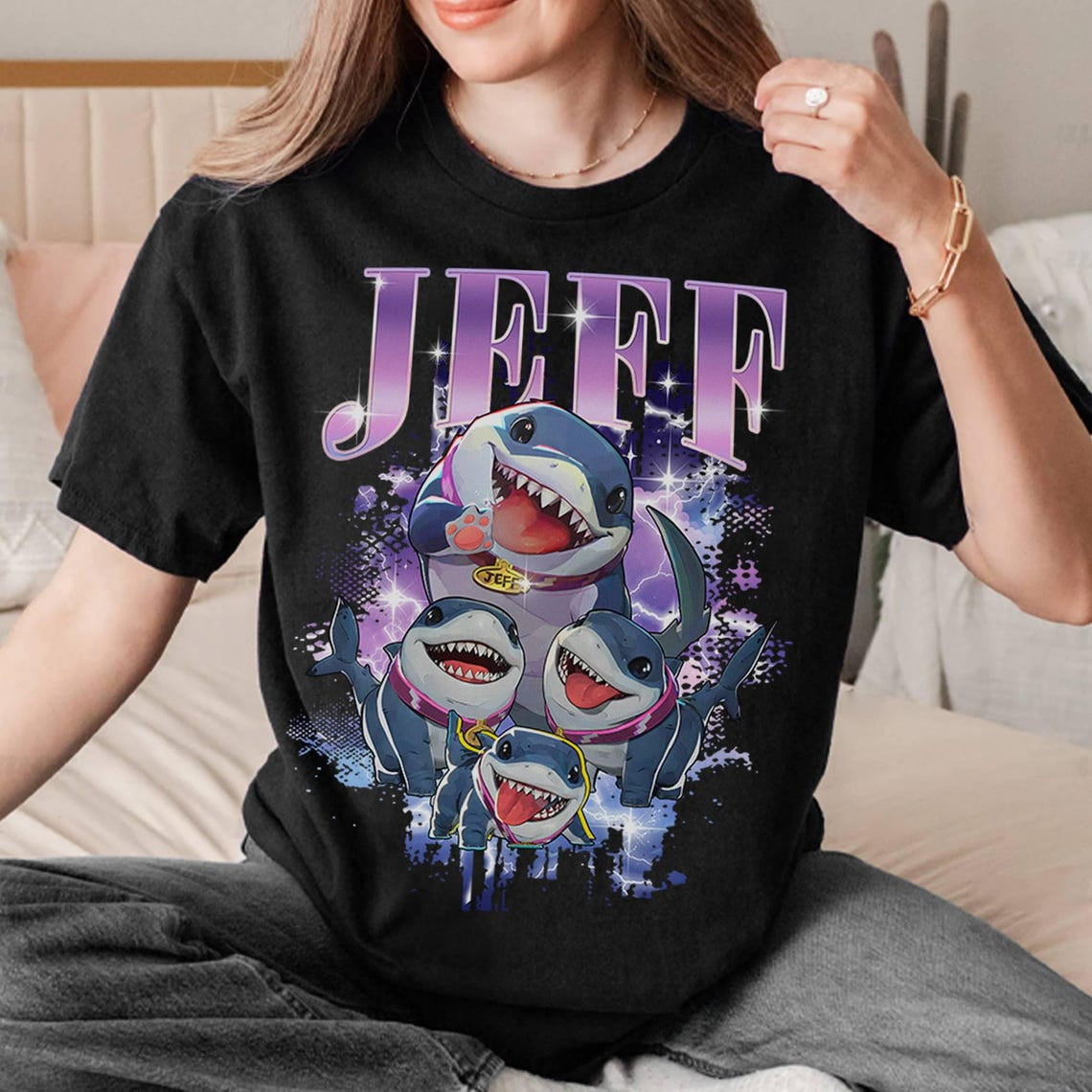 Vintage Jeff The Land Shark Superhero Shirt, Retro 90s Jeffrey Land ...