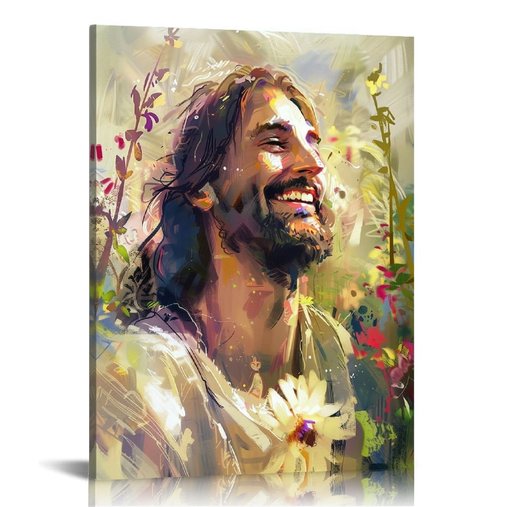 Vintage Jesus Canvas Wall Art Print,Christian Pictures Canvas Print ...