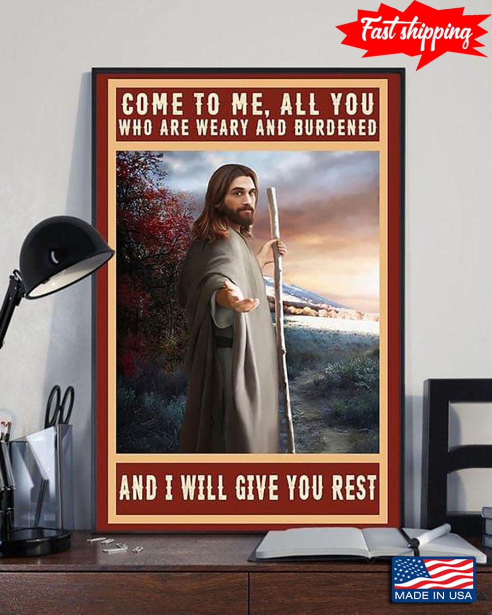 Vintage Jesus Christ Come To Me, All You Who Are Weary And Burdened And ...