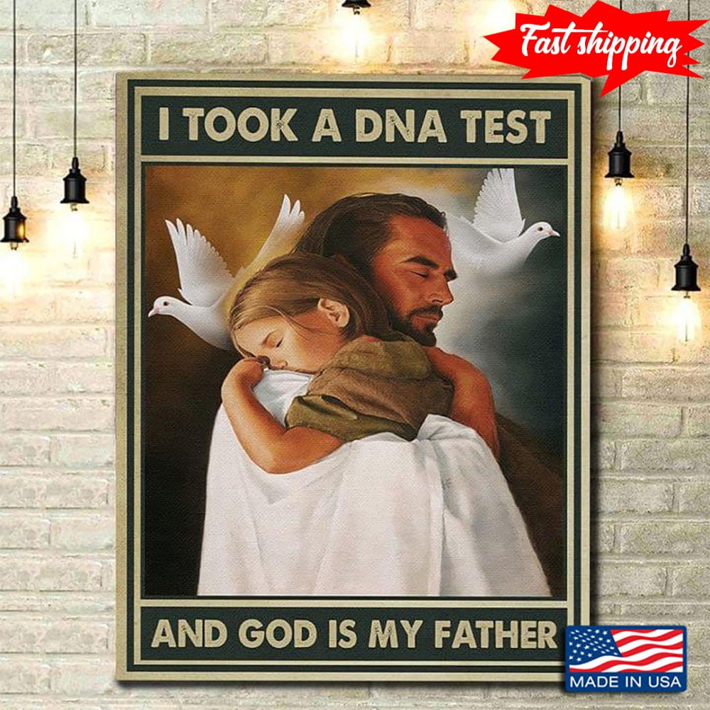 Vintage Jesus Christ Hugging Baby & Doves Flying Around I Took A DNA ...