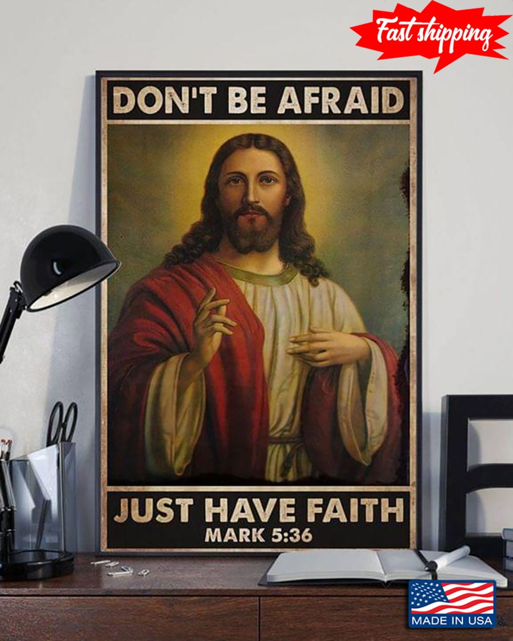 Vintage Jesus Christ Mark 536 Don’t Be Afraid Just Have Faith 24 x 36 ...