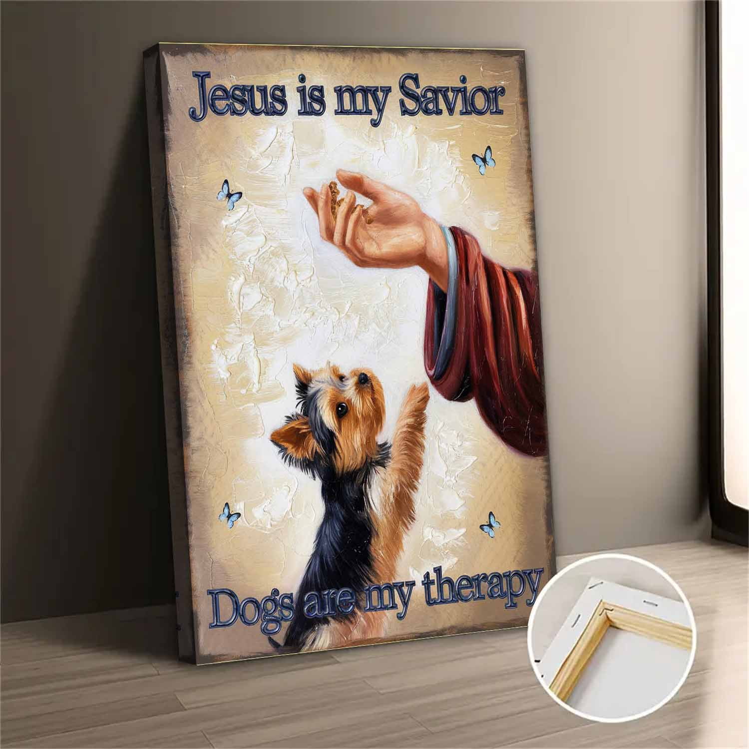 Vintage Jesus Dogs Canvas Wall Art Home Decor Print for Bedroom Living ...