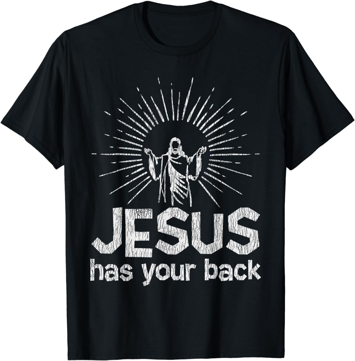 Vintage Jesus Has Your Back Cross Jesus Christian Bible Gift T-Shirt ...