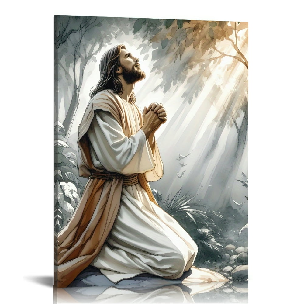 Vintage Jesus A Man's Devotion Canvas Wall Art Print,Christian Pictures ...