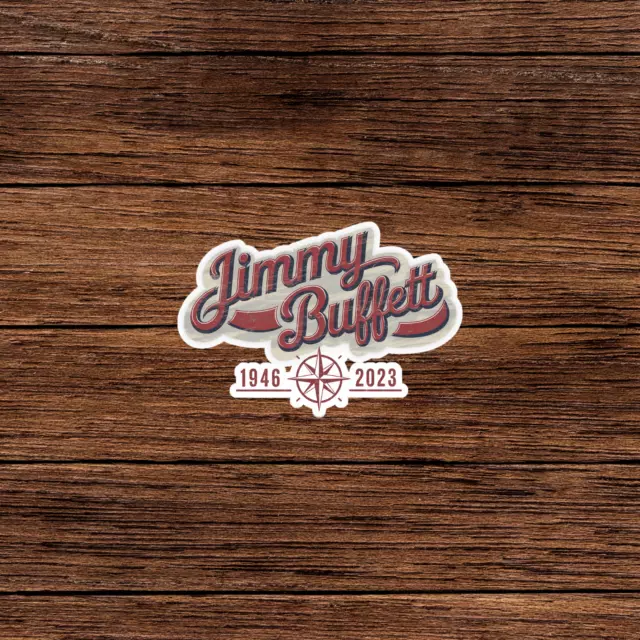 Vintage Jimmy Buffett 1946-2023 Commemorative Sticker Decal For ...