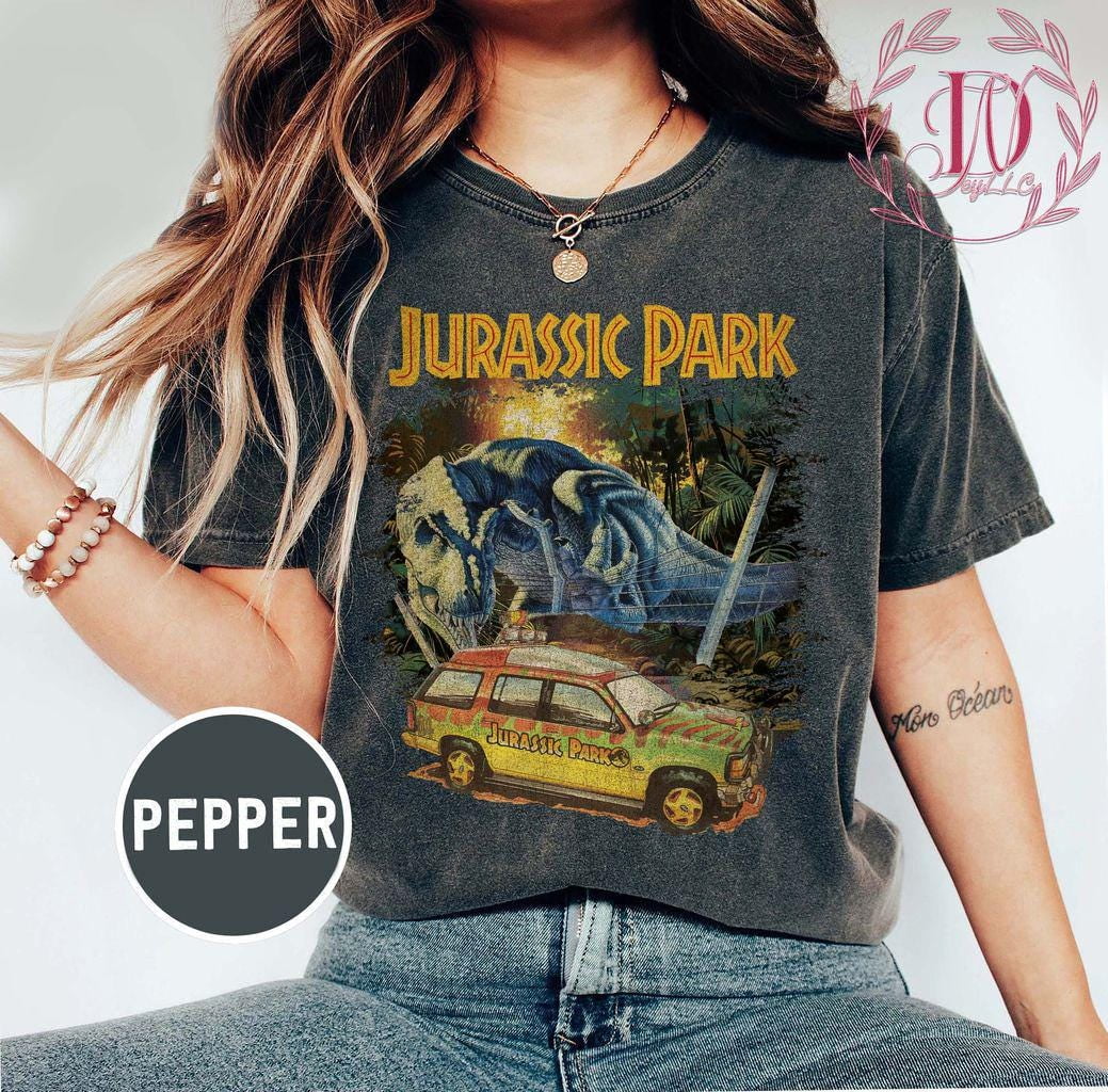 Vintage Jurassic! Park T-Rex Break Out Graphic Comfort Colors Shirt ...
