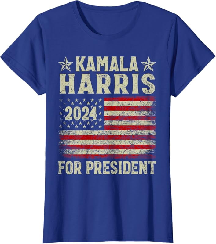 Vintage Kamala Harris 2024 For President Election Campaign T-Shirt ...