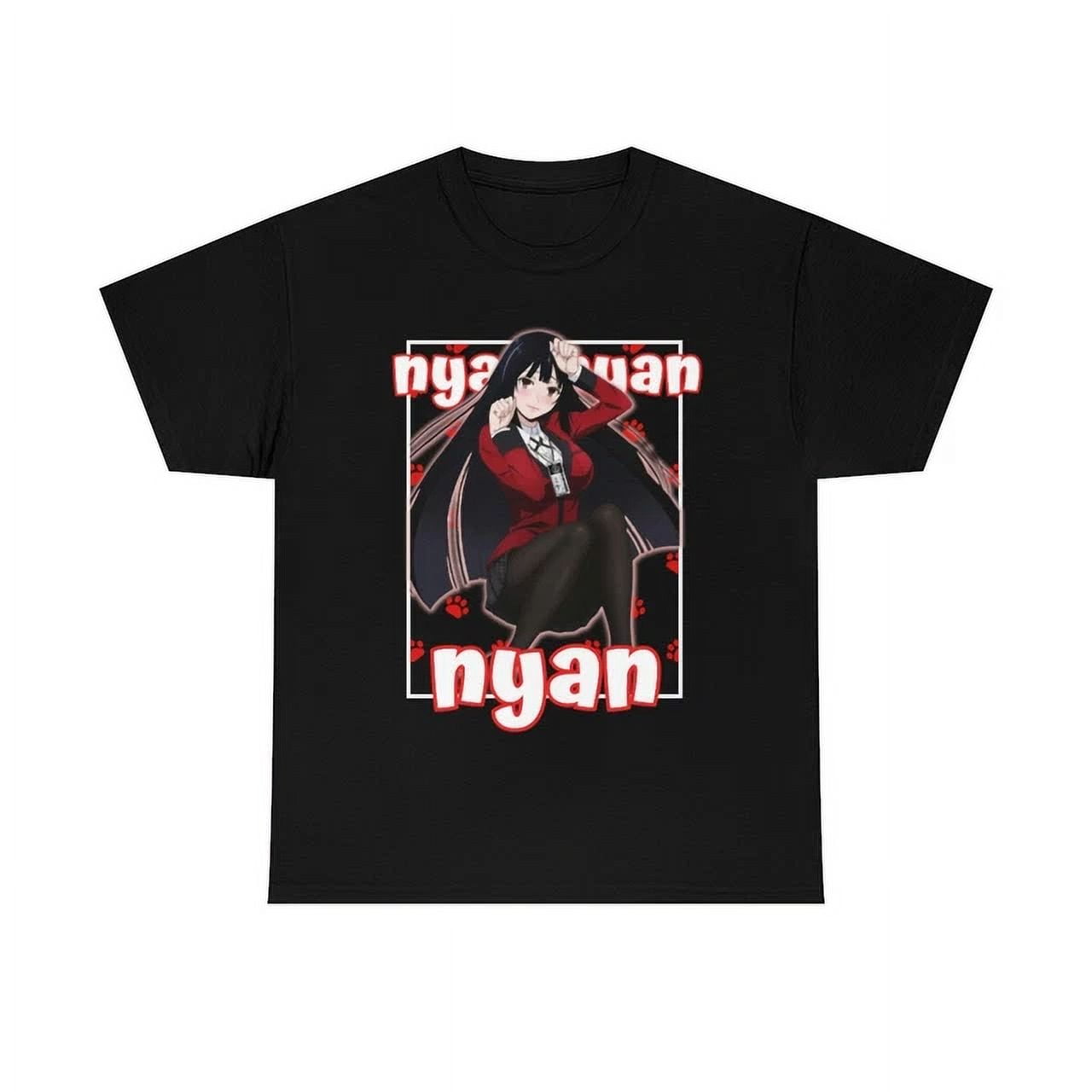 Vintage Kawaii Waifu Yumeko Jabami Kakegurui Shirt Cat Anime Clothing ...