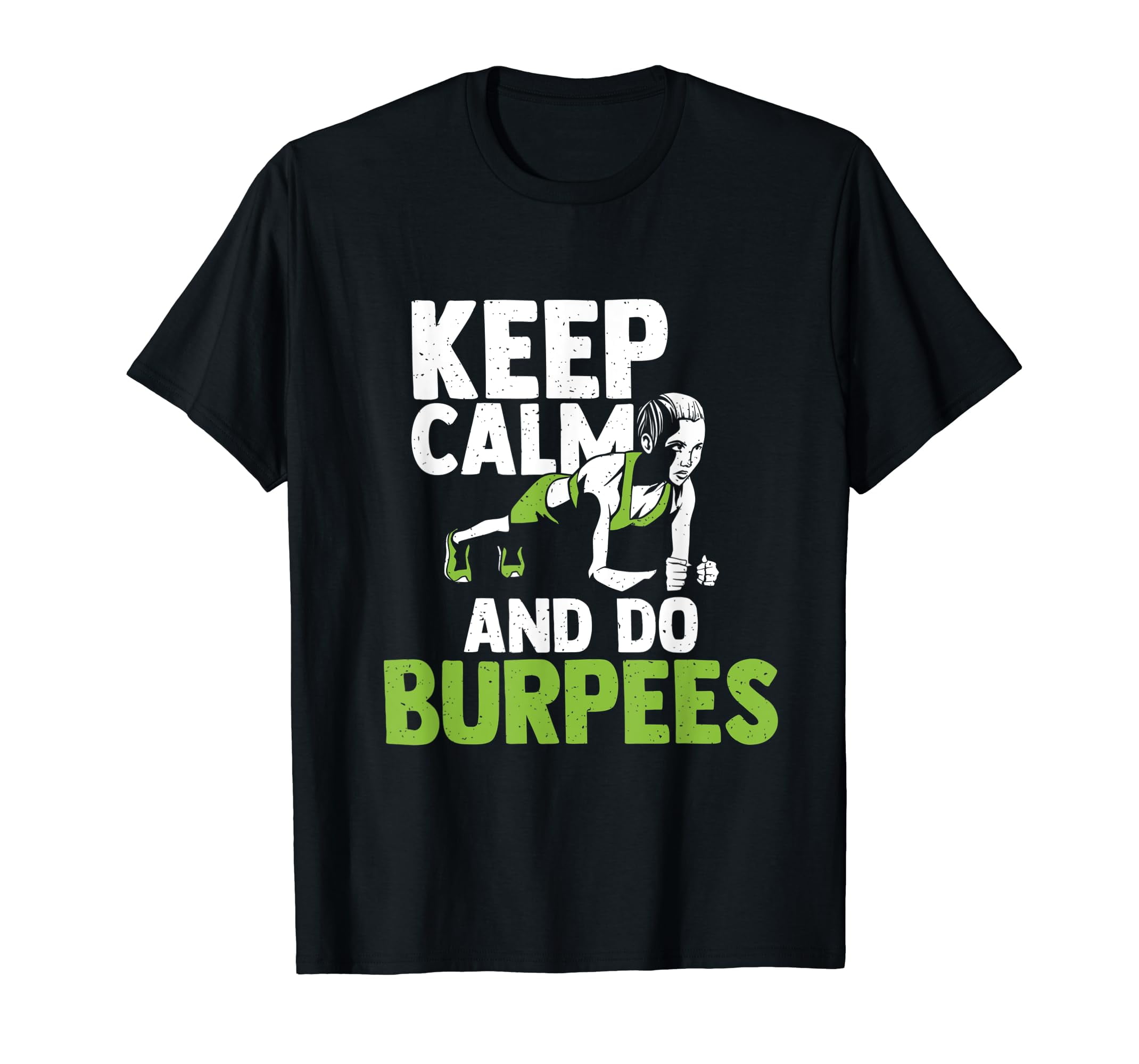 Vintage Keep Calm And Do Burpees Fitness Routine Gym Workout T-Shirt ...