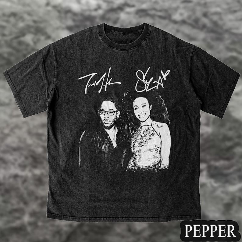 Vintage Ken.drick La.mar & S ZA Tour Comfort Color Shirt, La.mar GNX Album 2024, K.endrick L ...