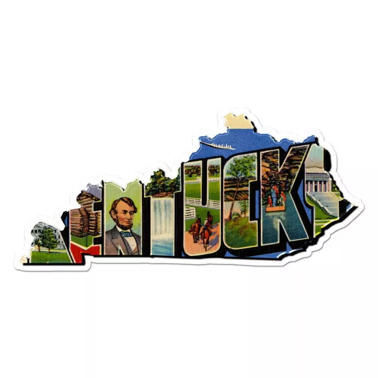 Vintage Kentucky Map Sticker Phone Decal Water Bottle Stickers Car ...