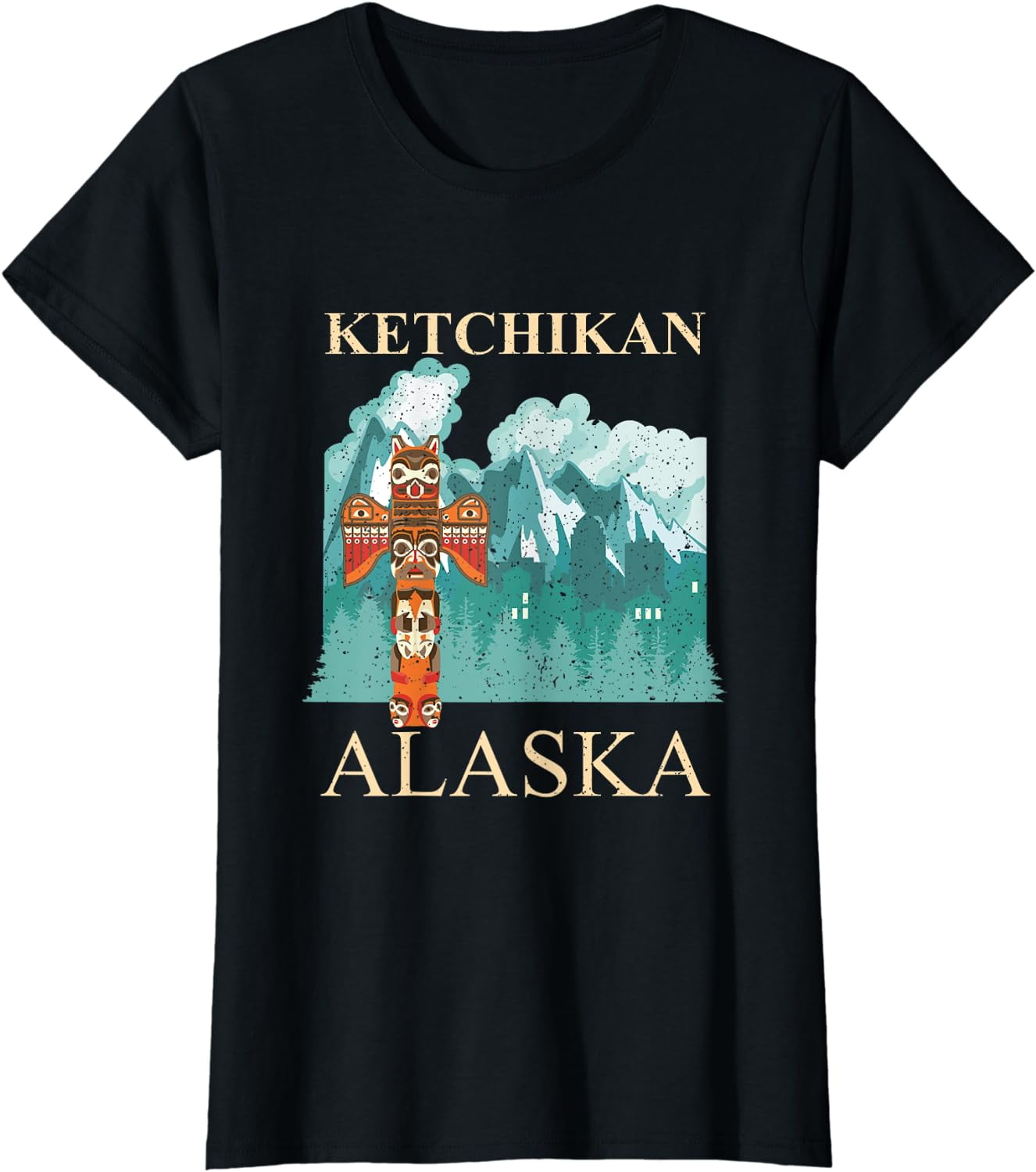 Vintage Ketchikan Alaska Native American Indian Totem T-Shirt - Walmart.com