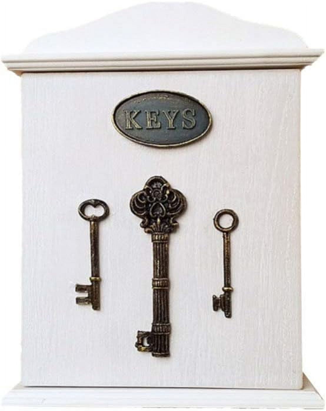 Vintage Key Holder Hanging Key Box Wooden Key Box Key Cabinet Wall ...