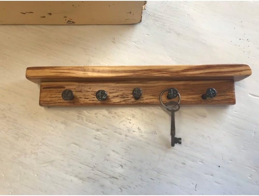 Vintage Key Rack, Key Hanger, Rustic Key Holder, Rustic Wooden Key Hook ...