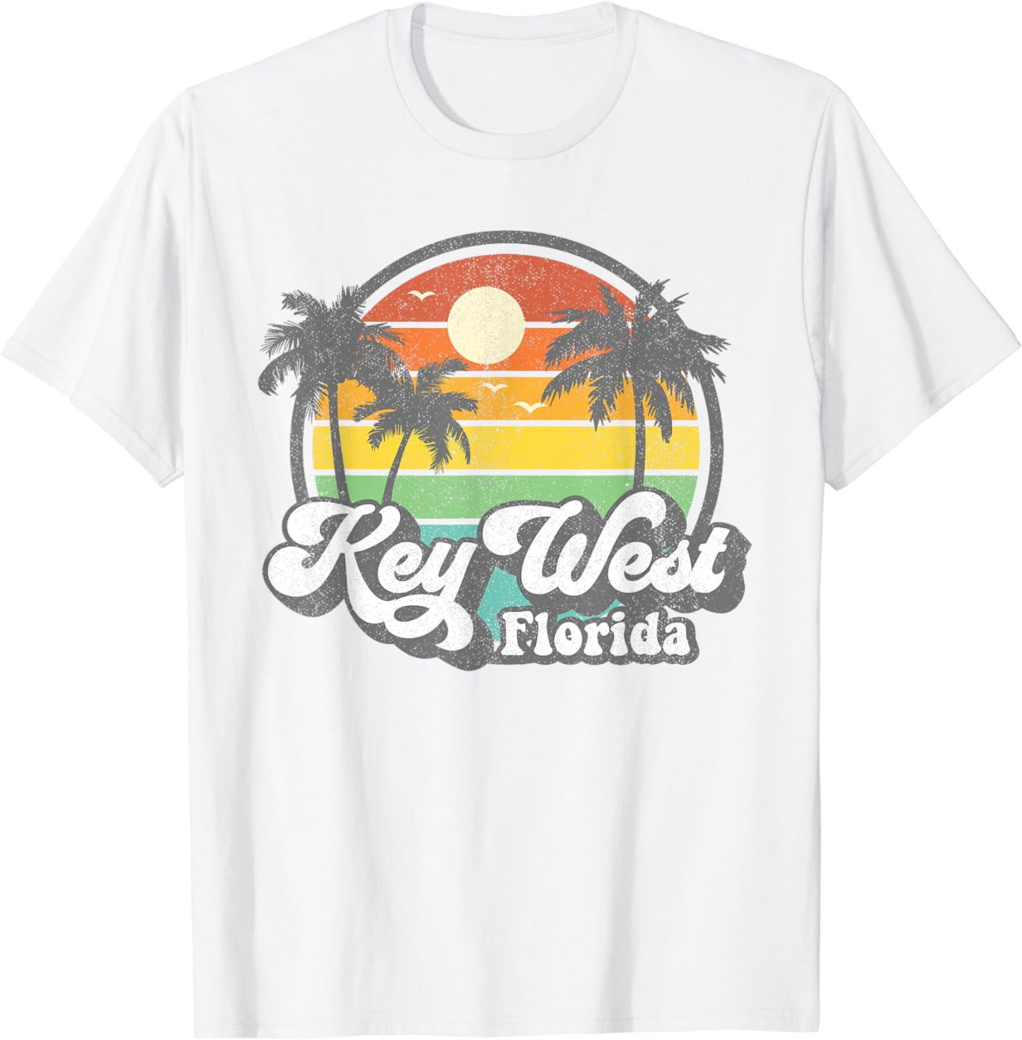 Vintage Key West Florida Keys Retro 70's Beach Vacation Gift T-Shirt ...