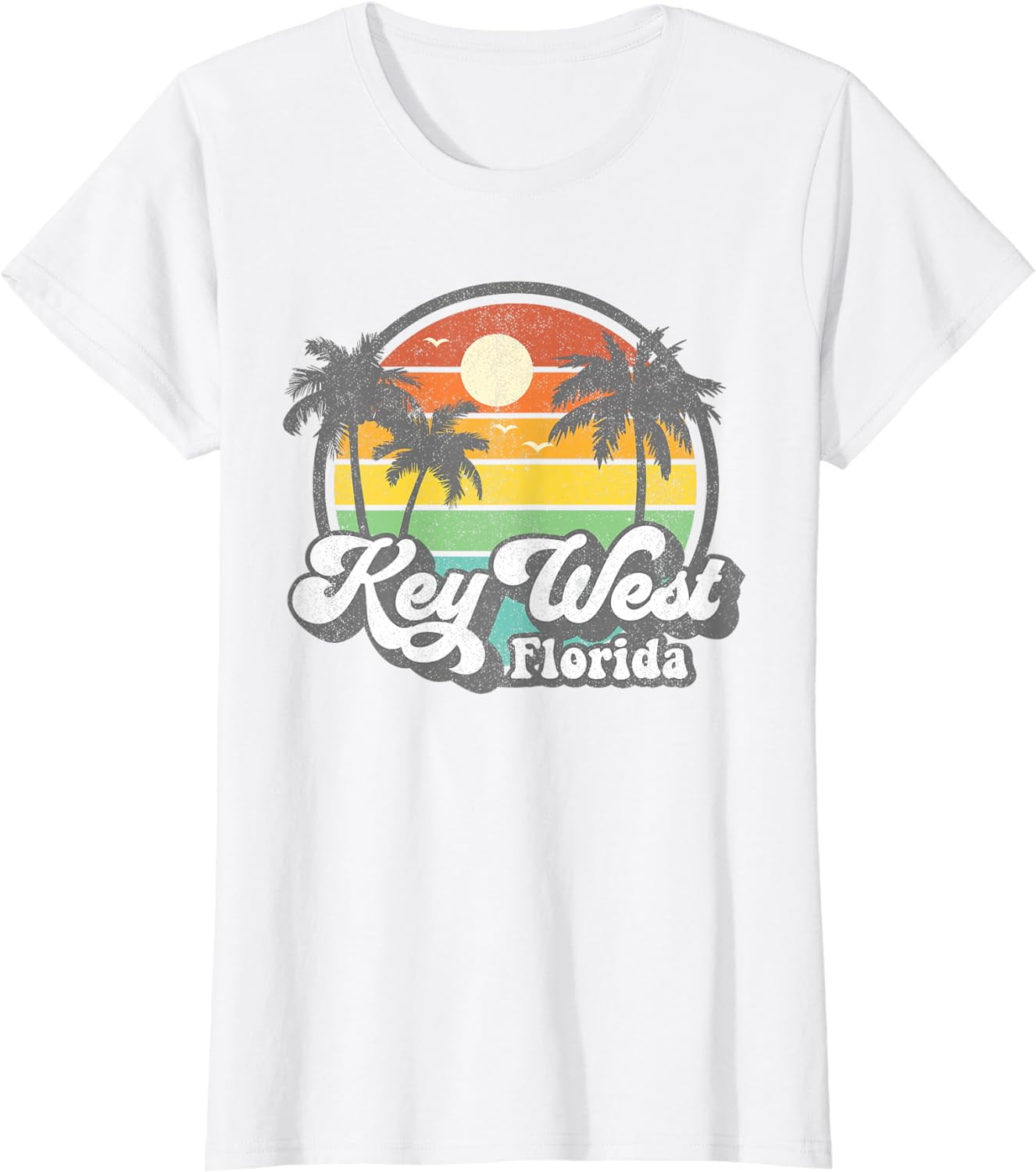 Vintage Key West Florida Keys Retro 70's Beach Vacation Gift T-Shirt ...