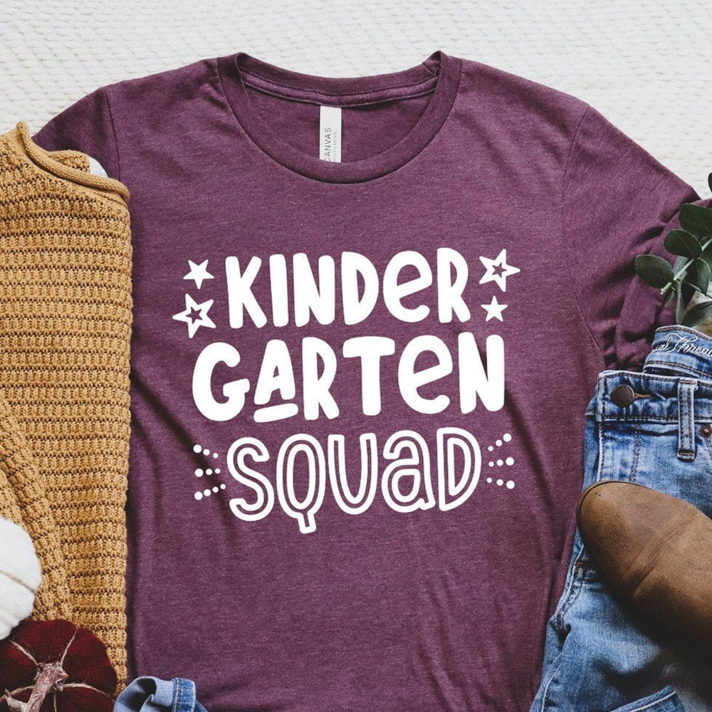 Vintage Kindergarten Squad, Back To School, Hello Kindergarten T ...