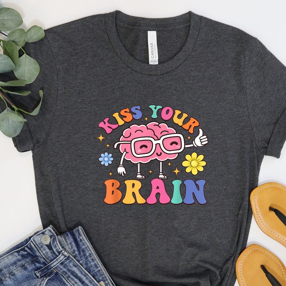 Vintage Kiss Your Brain Shirt,S, Teacher, Teaching Shirts, Brain, Teach ...