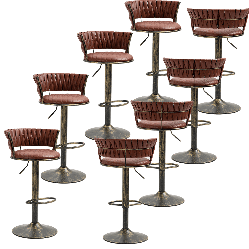 Vintage Kitchen Stool with Black Base, 360°Swivel Bar Stools ...