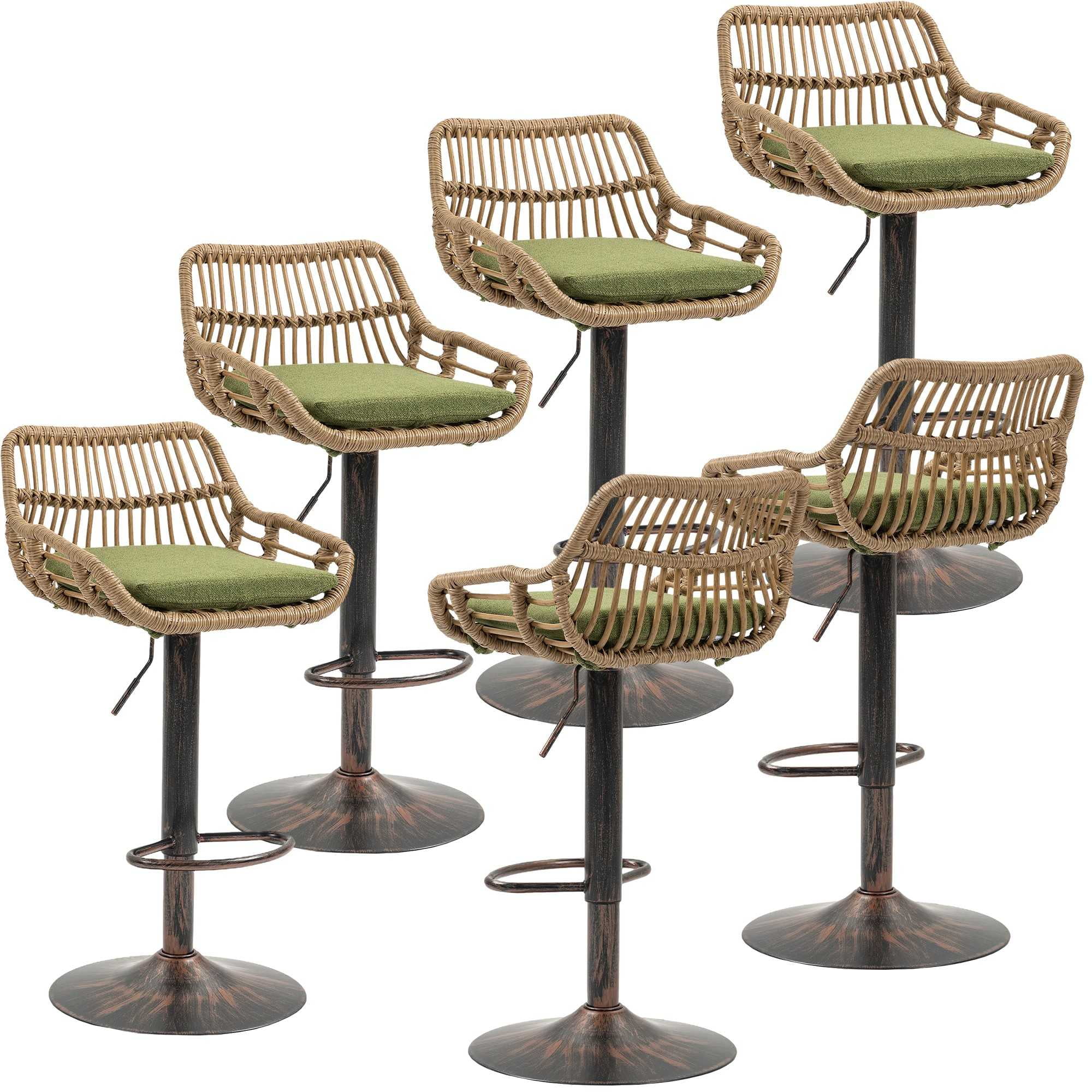 Vintage Kitchen Stool with Black Base, 360°Swivel Bar Stools ...