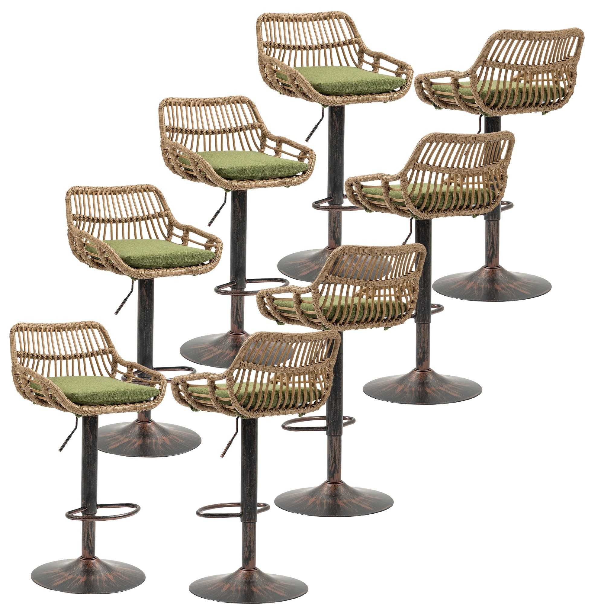 Vintage Kitchen Stool with Black Base, 360°Swivel Bar Stools ...